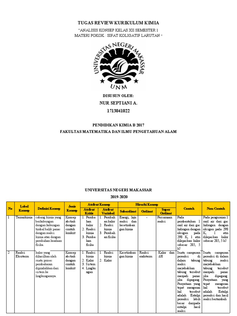 Nur Septiani A.-1713041022-Pendidikan Kimia B-Review Kurikulum | PDF ...
