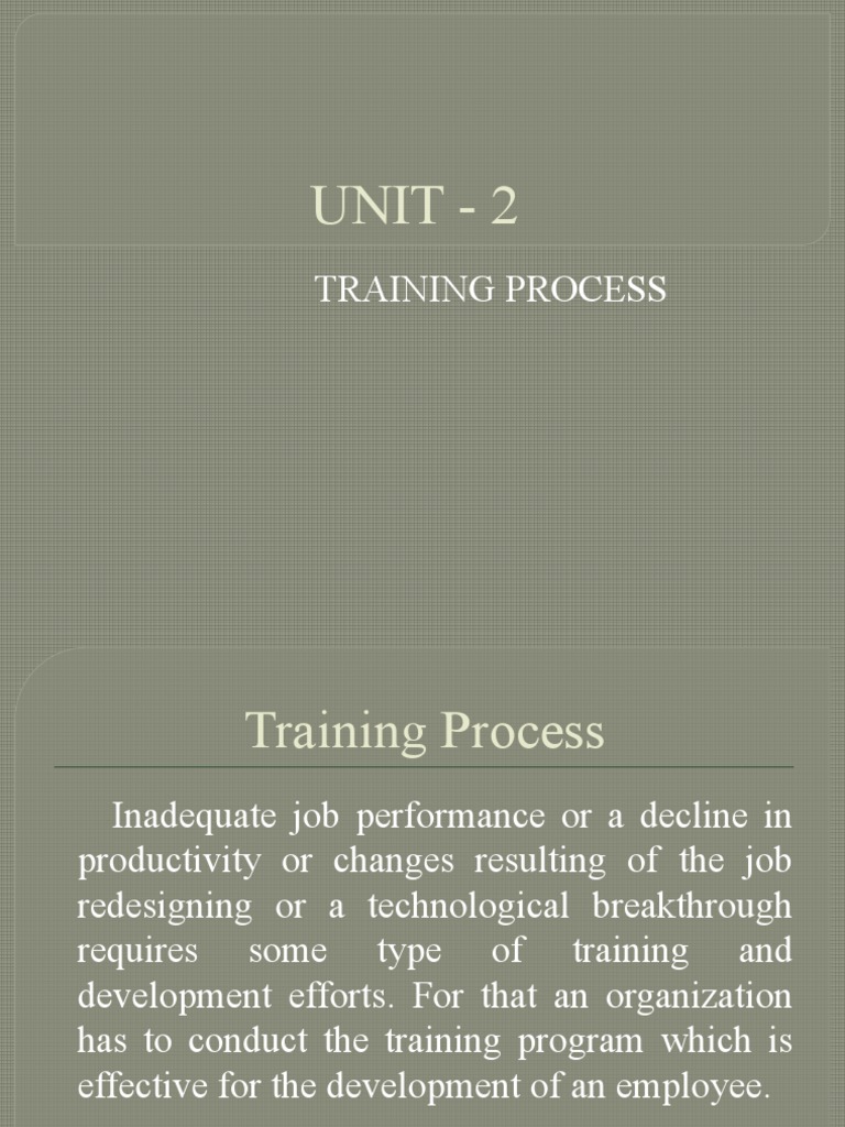 The Six Step Training Process: Identifying Needs, Setting Objectives ...