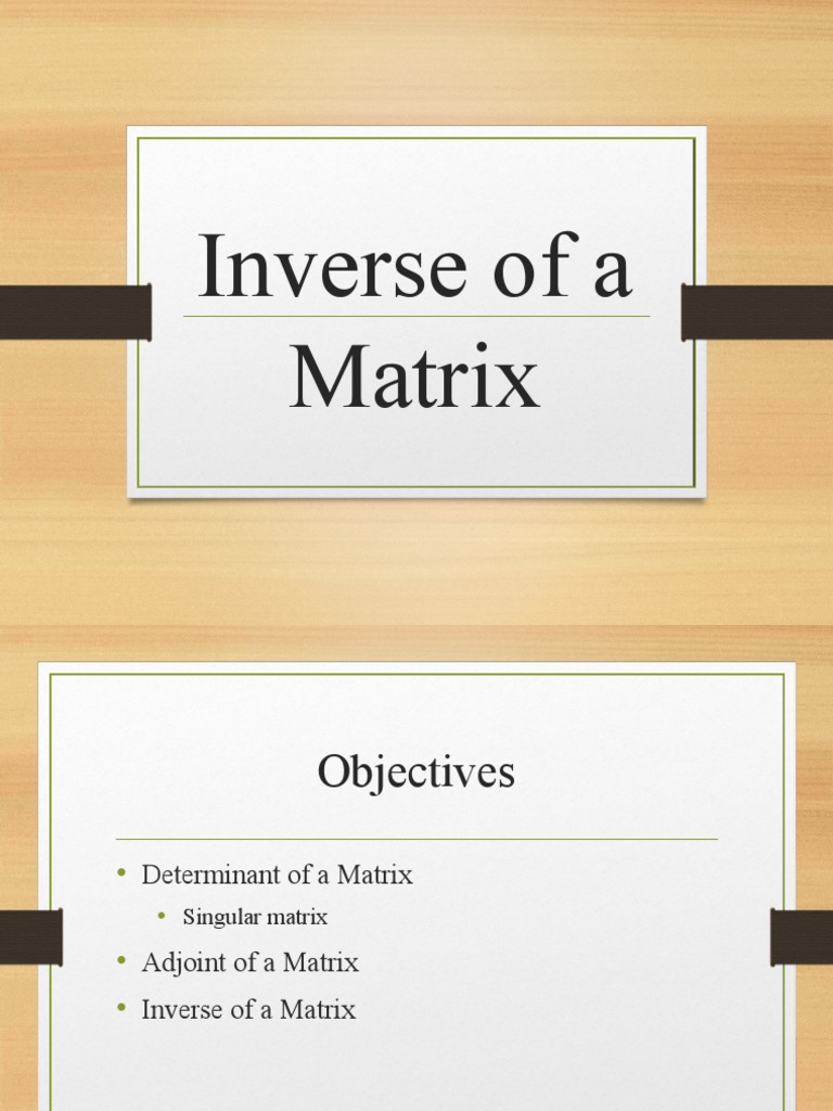 Inverse of a 2x2 Matrix Explained | PDF | Determinant | Functional Analysis
