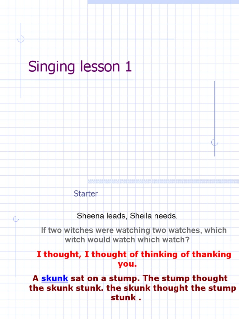 Singing Lessons Overview and Homework | PDF | Amazing Grace