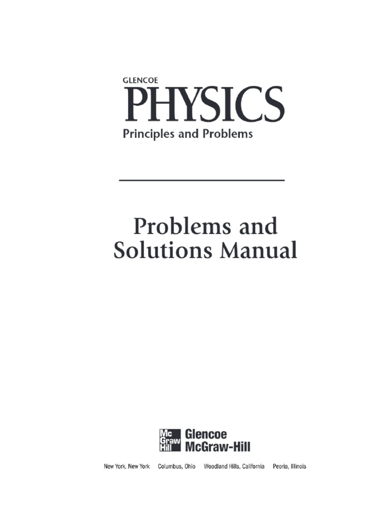 Problems and Solutions Manual | PDF | Force | Quantity