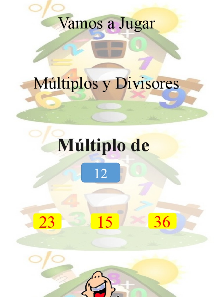Juego Multiplos y Divisores | PDF | Cocina, comidas y vino | Métodos y ...