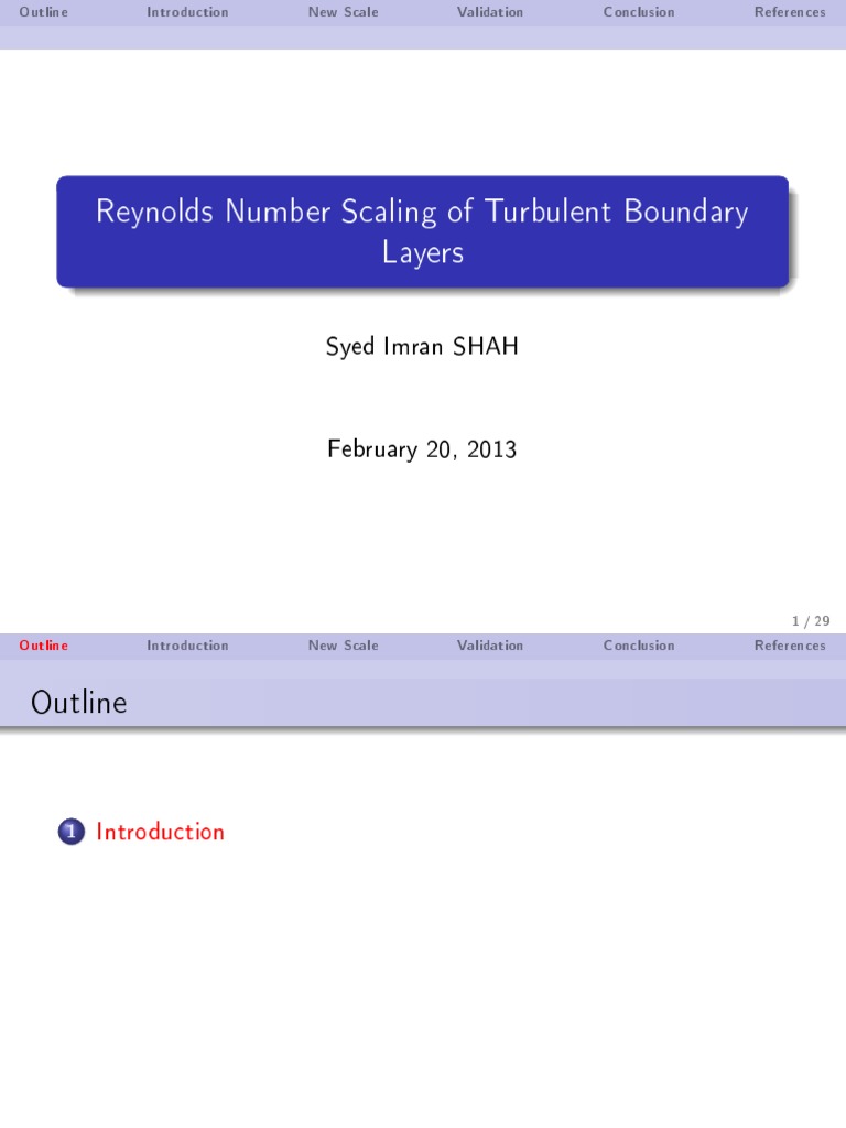 Reynolds Number Scaling of Turbulent Boundary Layers | PDF | Boundary Layer | Turbulence