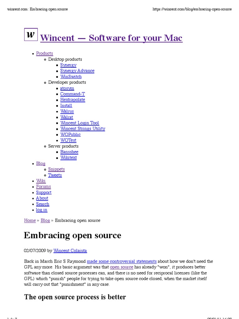 Embracing Open Source | PDF | Proprietary Software | Programmer Embracing Open Source | PDF | Proprietary Software | Programmer
