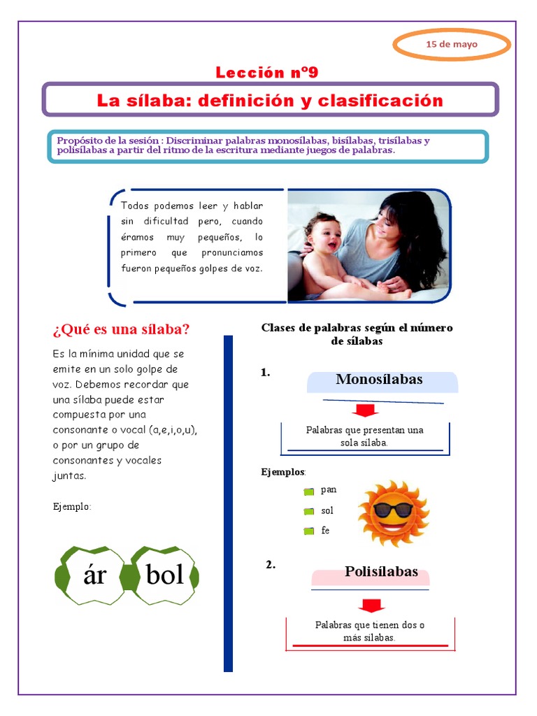 Definición-y-Clasificación SILABA | PDF | Sílaba | Voz humana