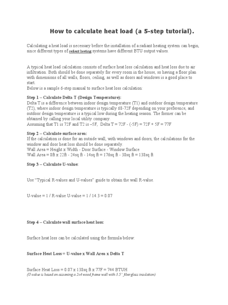 How To Calculate Heat Load (A 5-Step Tutorial) | PDF | Mechanical ...