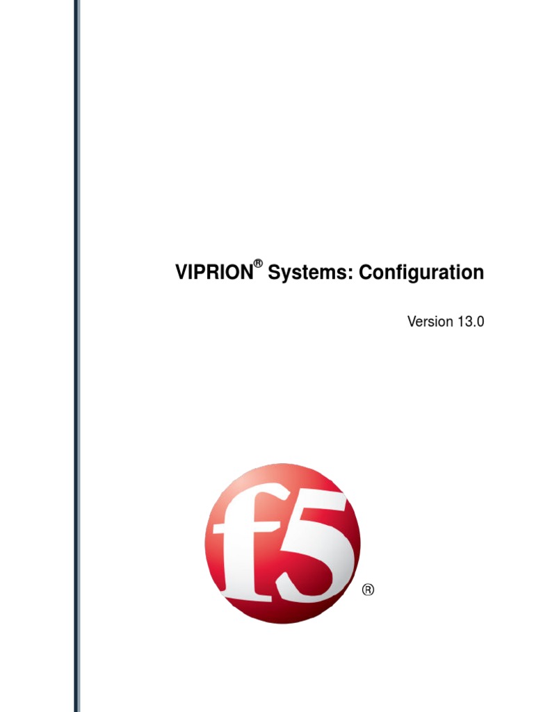 VIPRION Systems Configuration | PDF | Ip Address | Computer Cluster