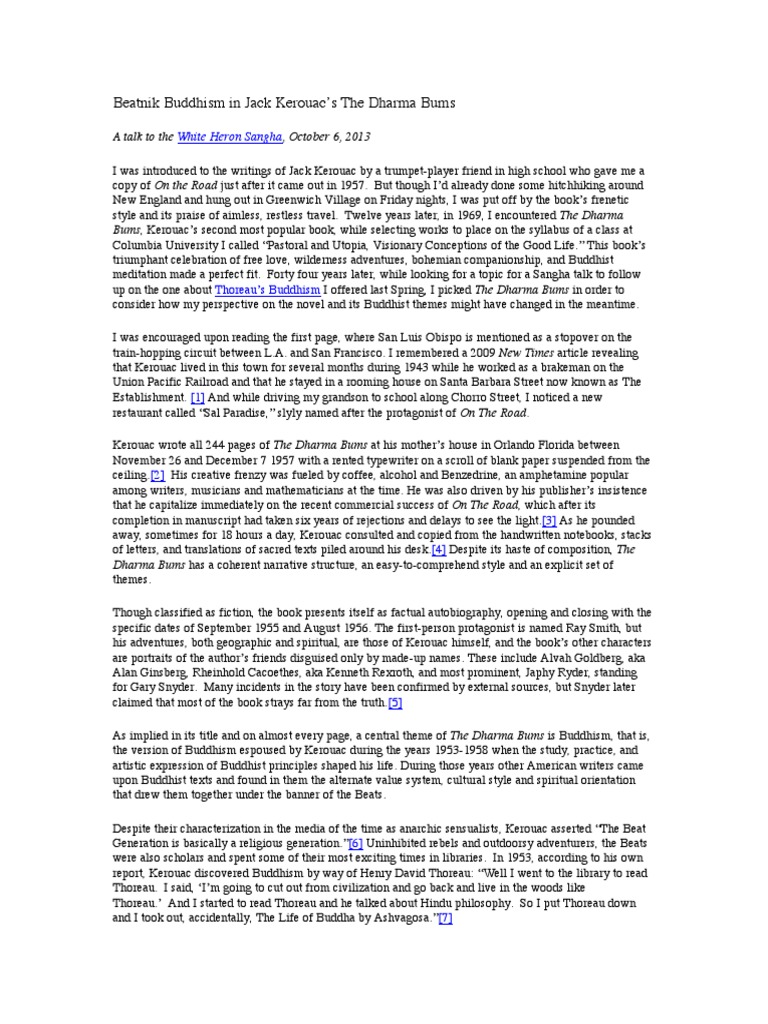 Beatnik Buddhism in Jack Kerouac's The Dharma Bums | PDF | Jack Kerouac ...