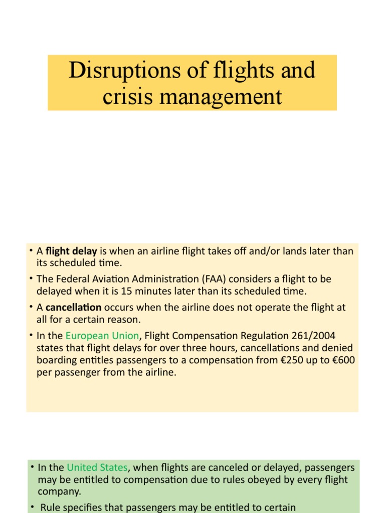Disruptions of Flights and Crisis Management | PDF | Transport Safety ...
