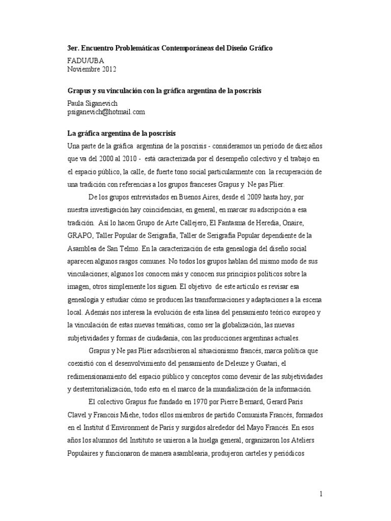 Grapus y la gráfica argentina poscrisis | PDF | Diseño | Imagen