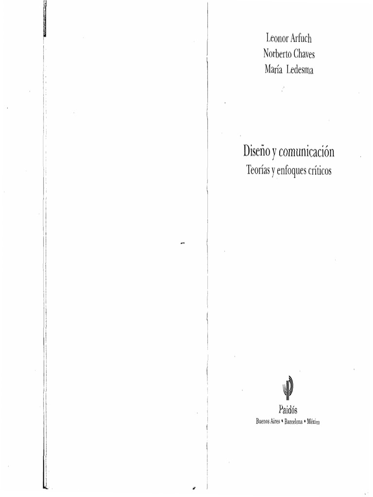 ARFUCH Diseno Comunicacion TEORIA Y ENFOQUES CRITICOS PDF | PDF