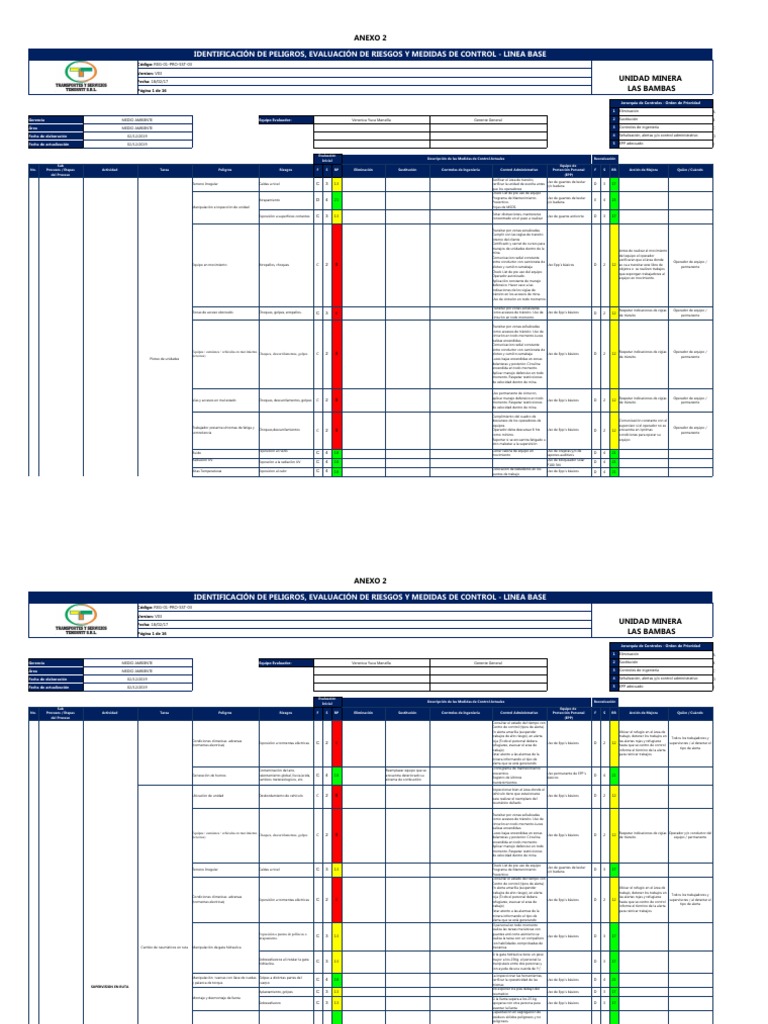 ANEXO 02 Formato IPERC de Linea Base - 2020. | PDF | Naturaleza | Science
