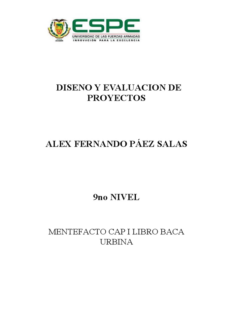 DISENO Y EVALUACION DE PROYECTOS - Mentefacto | PDF | Mercado (economía) | Evaluación