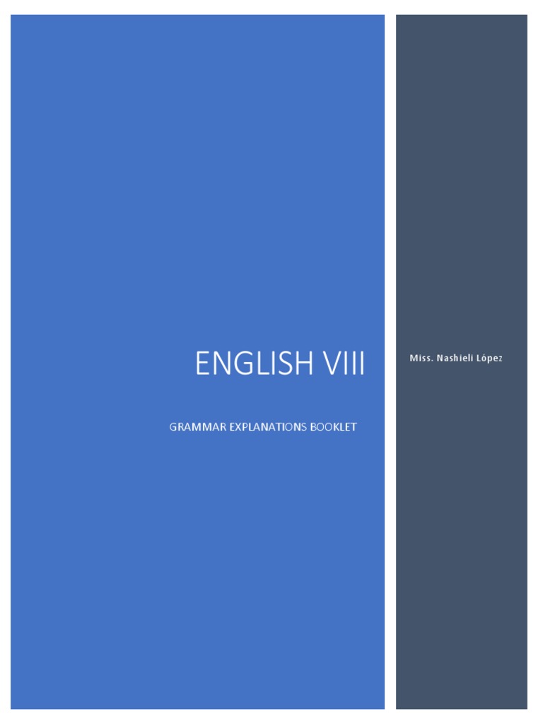 Grammar Explanations Booklet | PDF | Pronoun | Adjective
