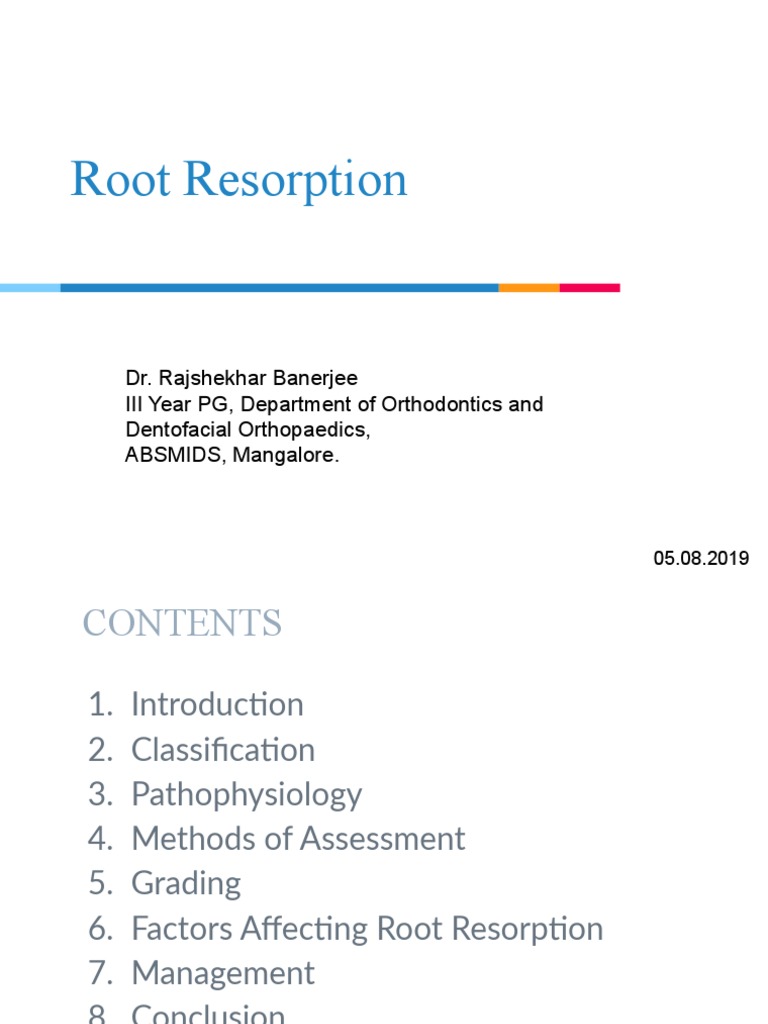 Orthodontic Root Resorption Overview | PDF | Mouth | Dentistry Branches
