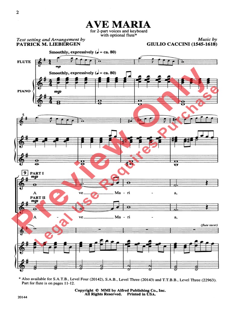 Ave Maria Caccini PDF | PDF