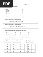 Prueba Numeros Ordinales | PDF