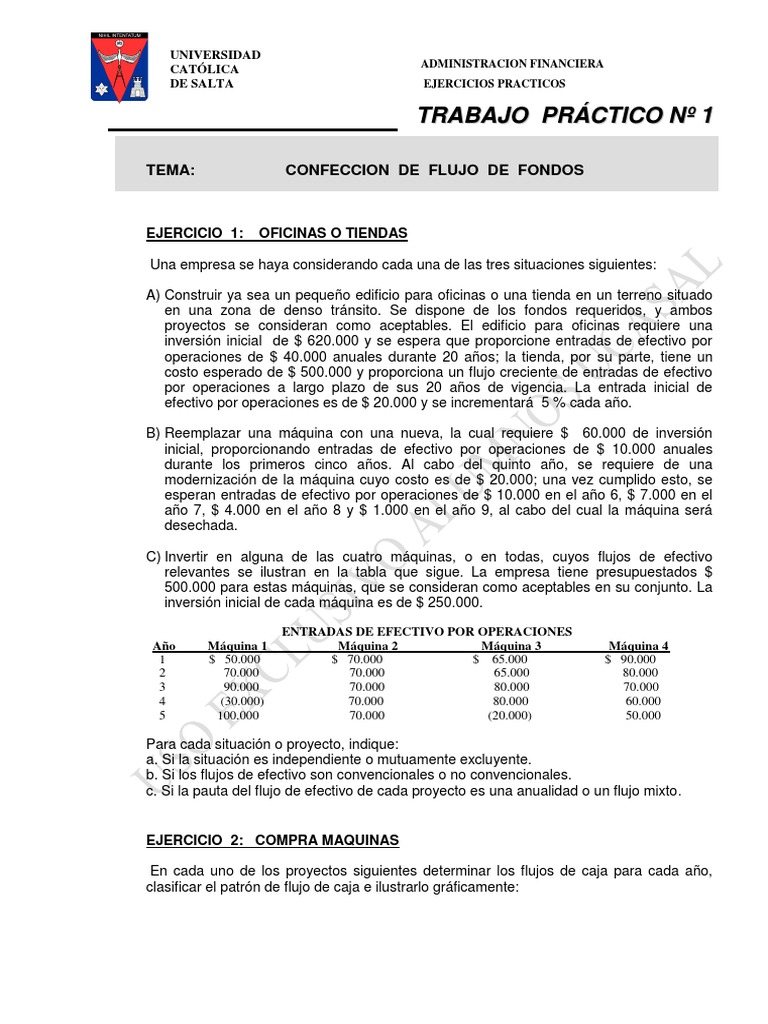 PRAC 01 Flujo de Fondos | PDF | Interés | Depreciación