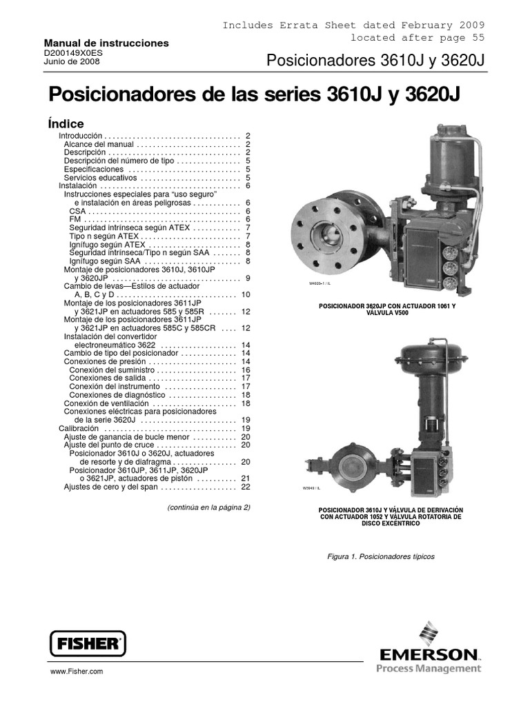 Manual Posicionadores Fisher 3610J/3620J | PDF | Solenoide | Naturaleza