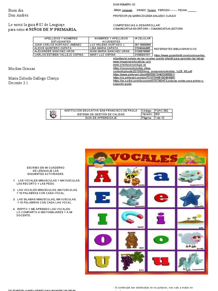 El Abecedario Aprendemos Las Las Letras y Las Sílabas | PDF | Alfabeto