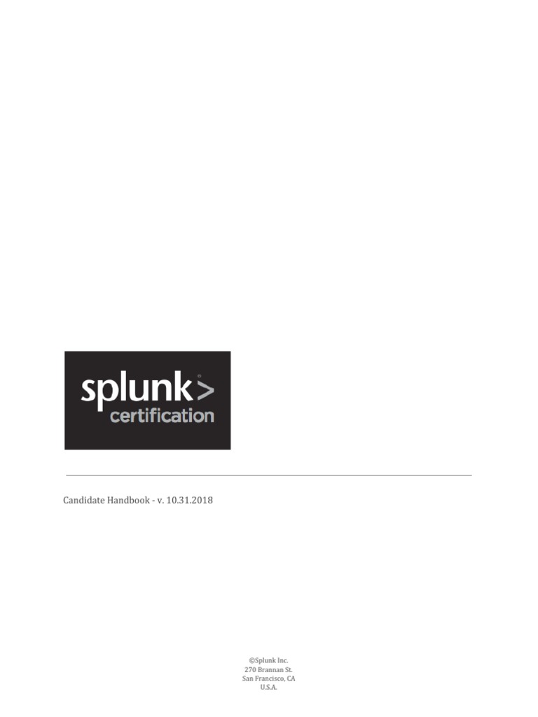 Splunk-Certification-Handbook-v 8 31 2018 | PDF | Damages | Test ...