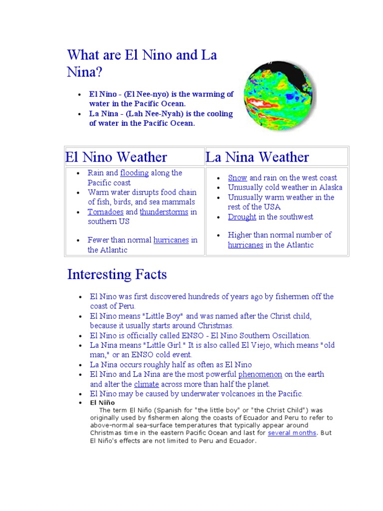 What Are El Nino and La Nina | PDF | Wound | Rain