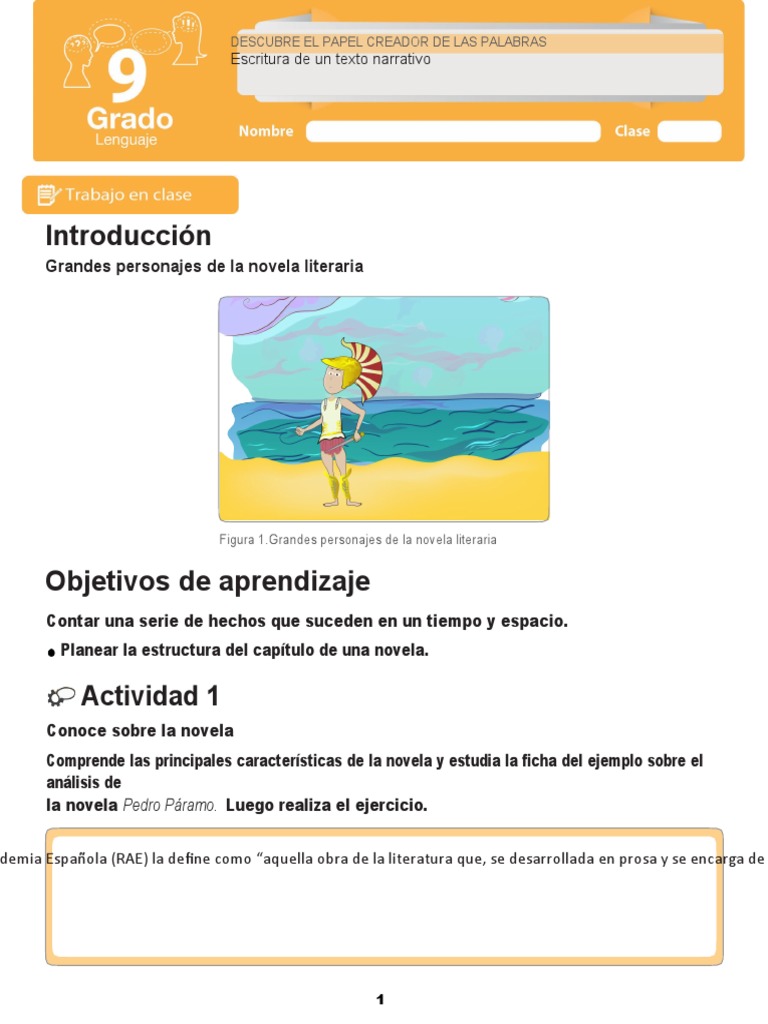 Escritura de Texto Narrativo. | PDF | Narrativa | Novelas