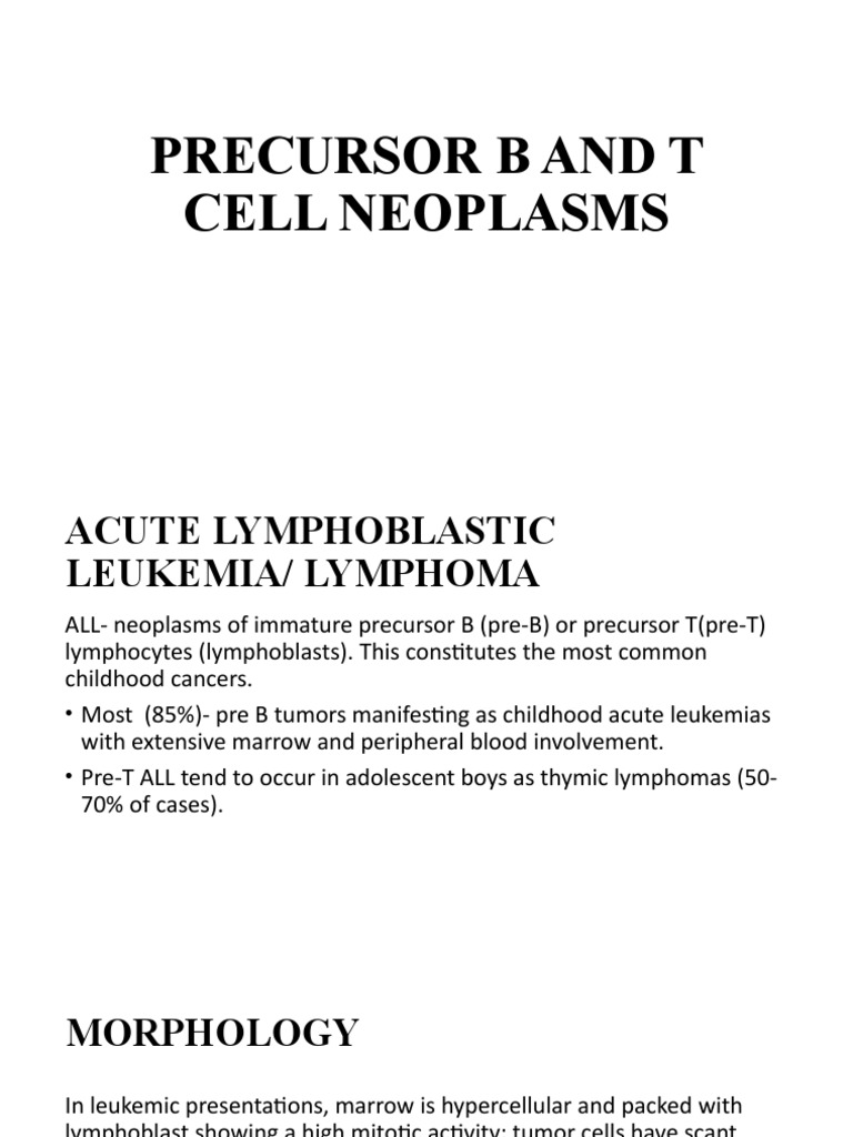 Precursor B and T Cell | PDF