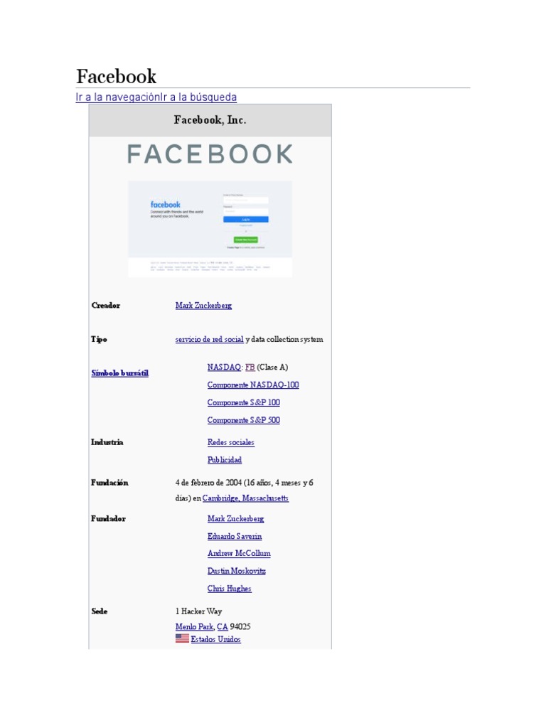 Facebook | PDF | Facebook | Aplicación movil