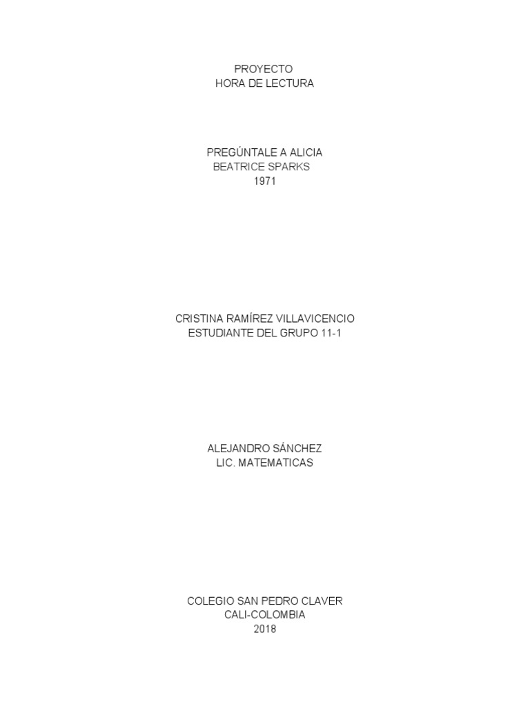 Preguntale A Alicia | PDF | Sicología