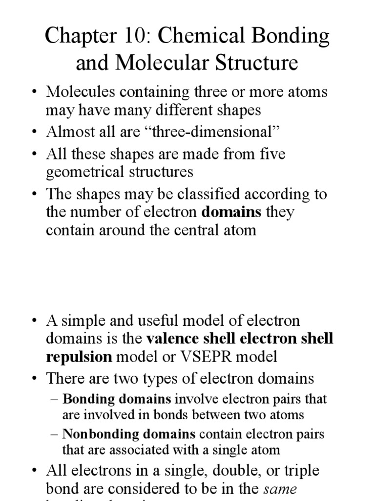 ch10 Chembond and Structure PDF | PDF | Chemical Polarity | Molecular ...