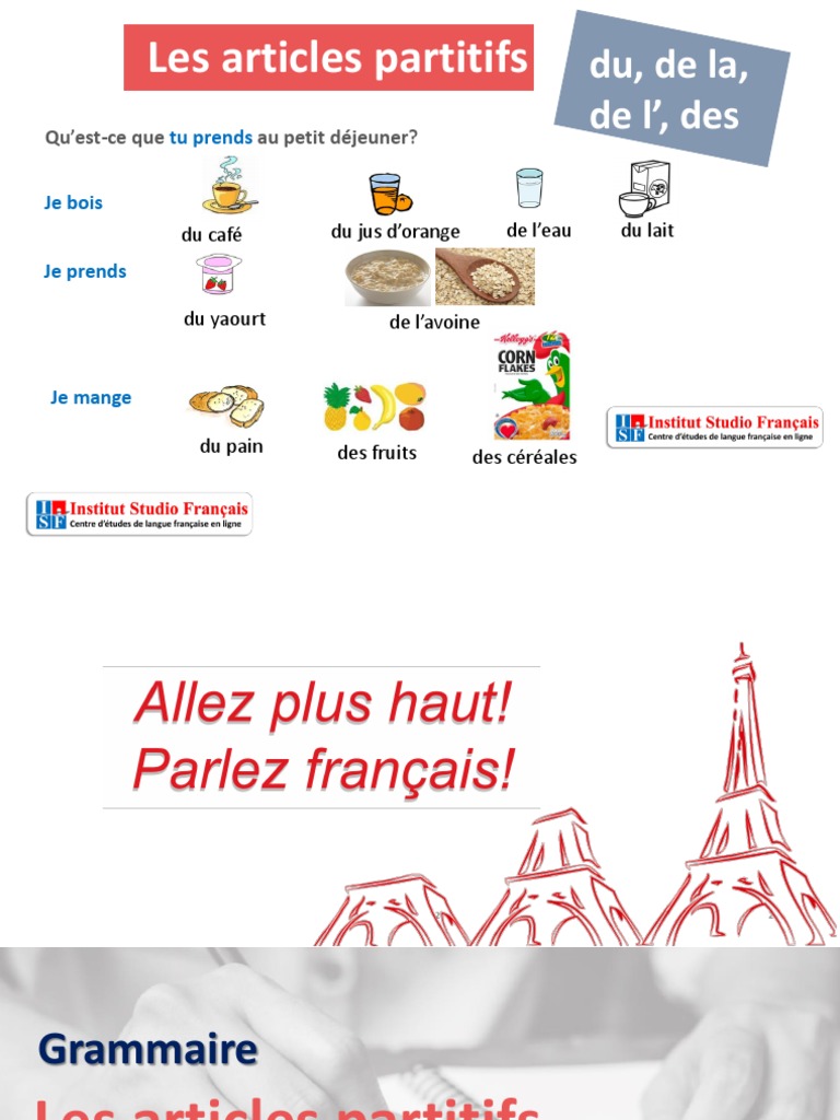 Articles partitifs au petit déjeuner | PDF | Cuisine | Nourritures