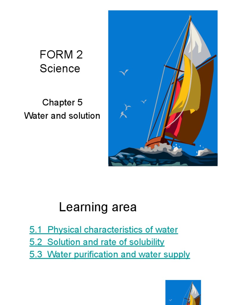 KSSM Form 2 Chapter 5 Water and Solution | PDF | Solution | Evaporation