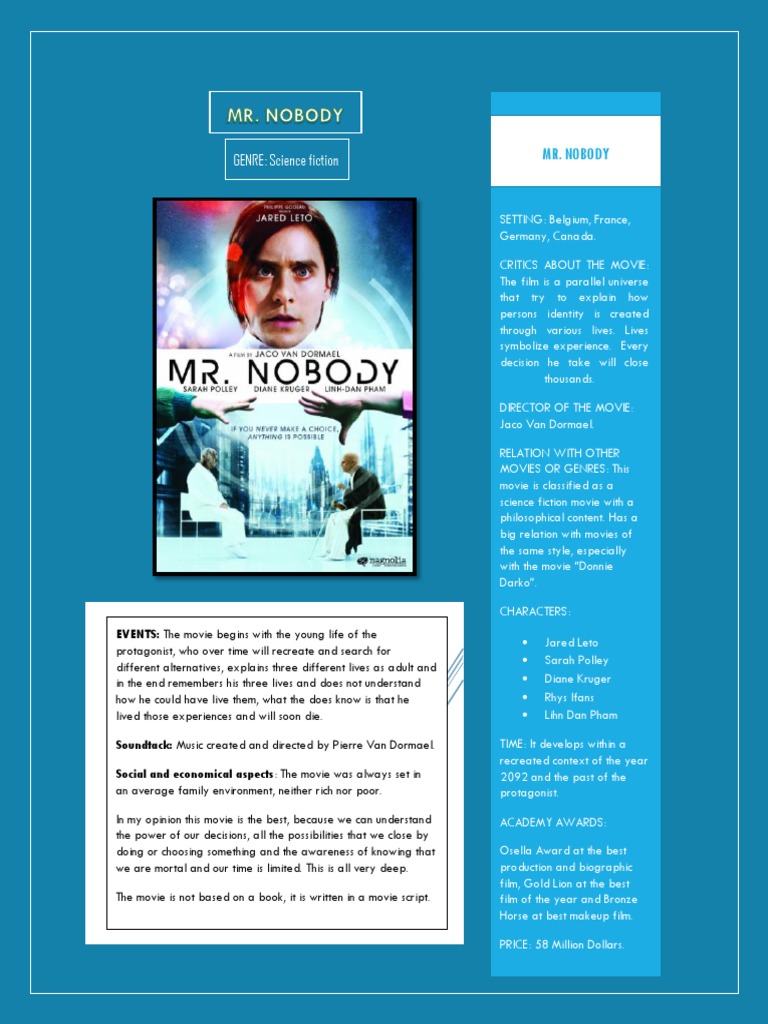 GENRE: Science Fiction: Mr. Nobody | PDF
