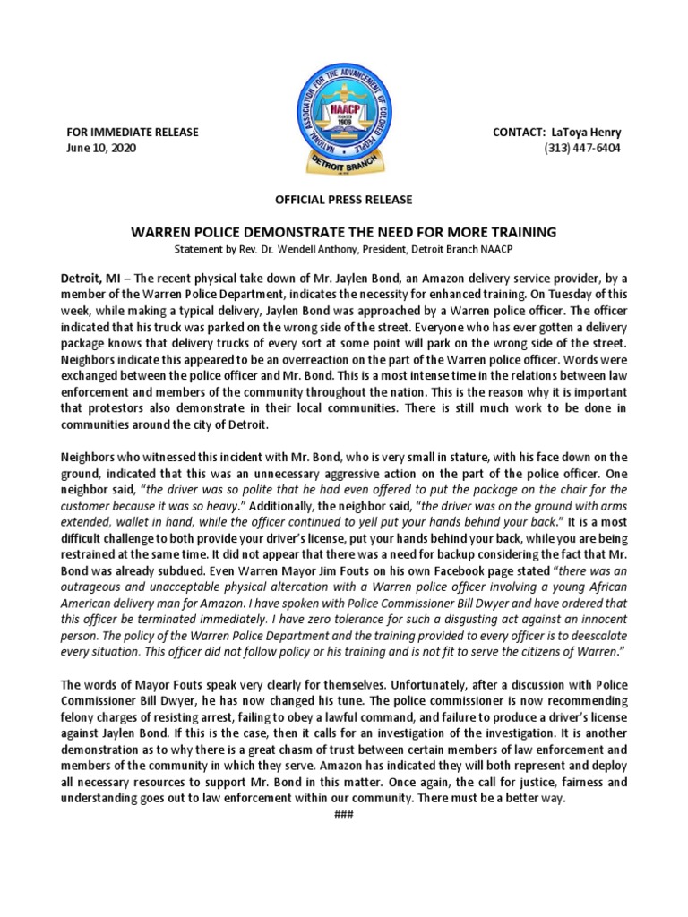 Official Press Release 061020 | PDF | Police | Justice