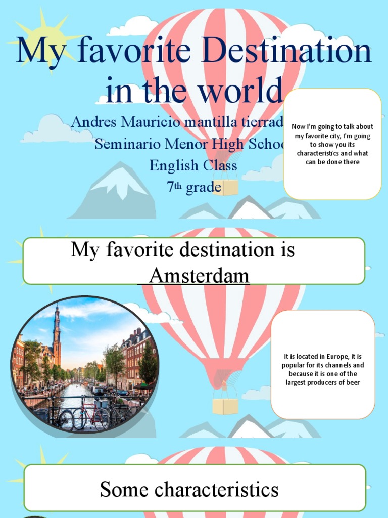 My Favorite Destination in The World | PDF