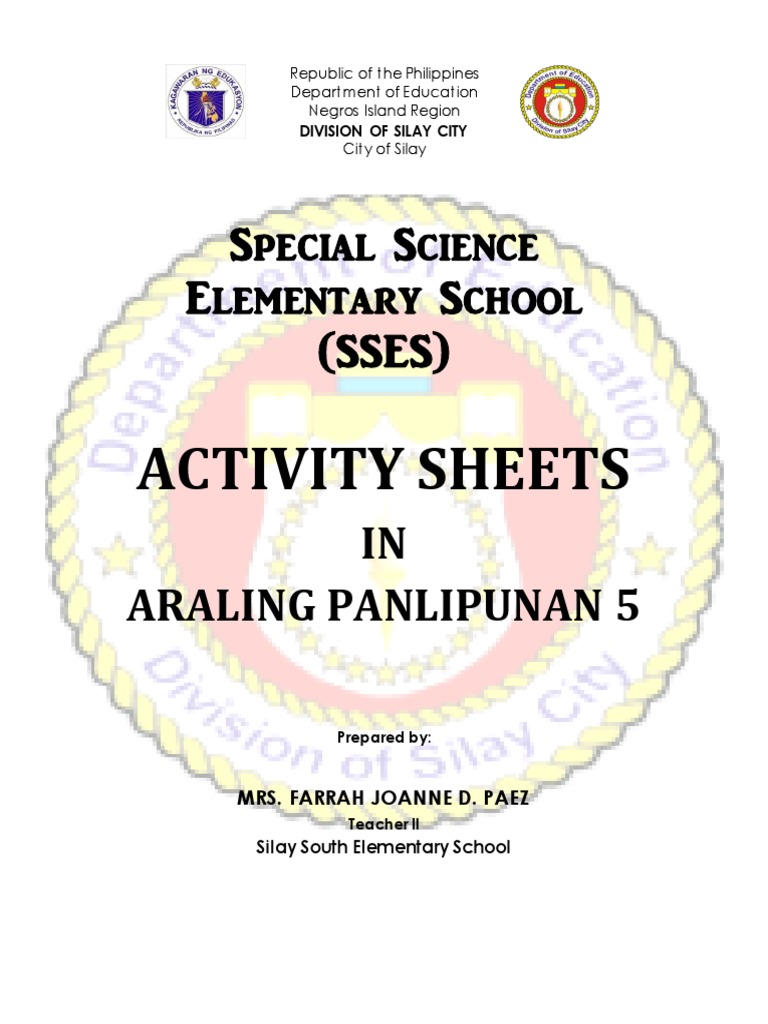 Special Science Elementary School (SSES) : Activity Sheets | PDF ...