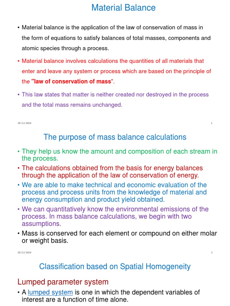 Material Balance for Engineers | PDF | Chemical Reactor | Fluid Dynamics