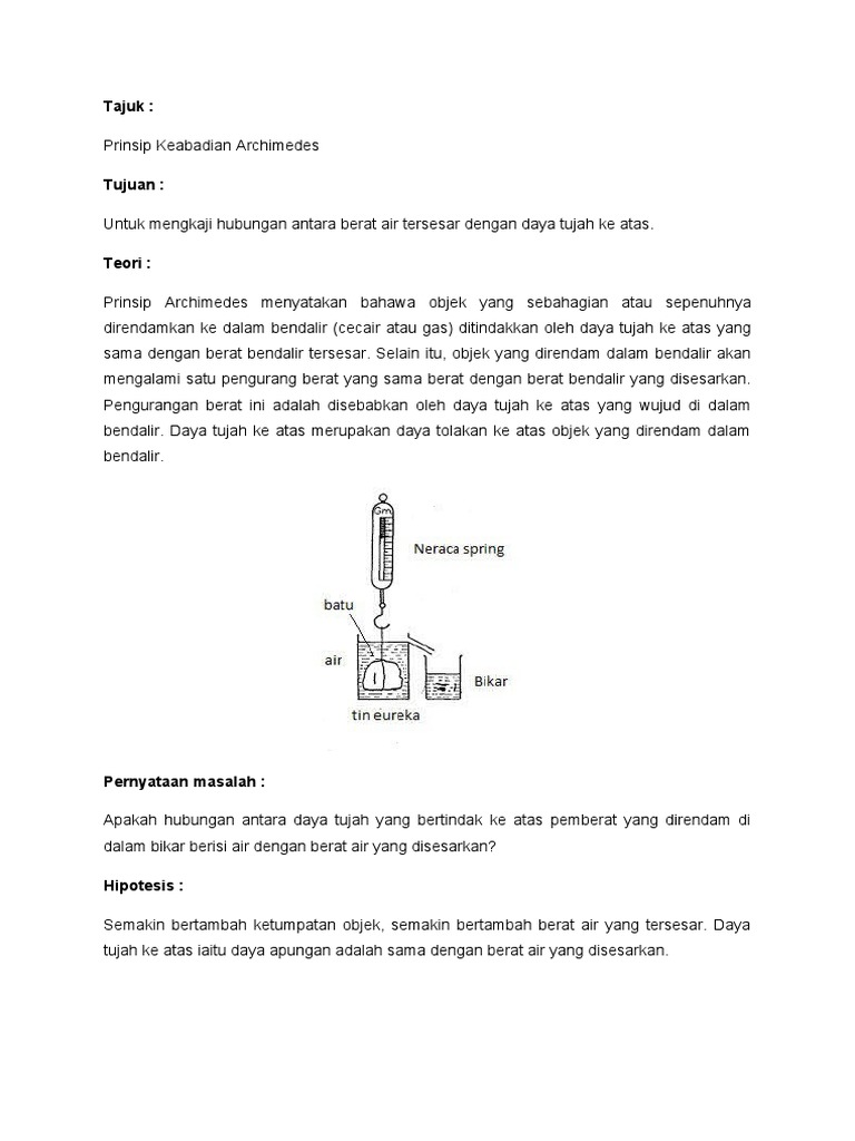Archimedes Lab Rep | PDF