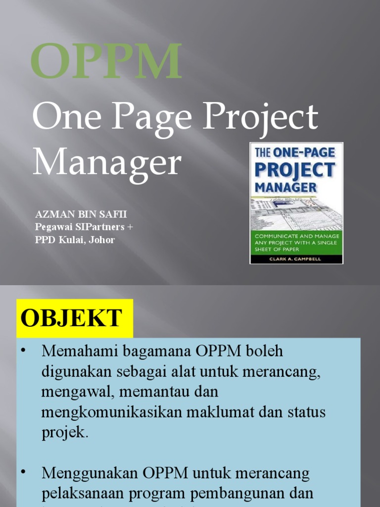 OPPMOverview - PPTX - BAHAN 2 | PDF