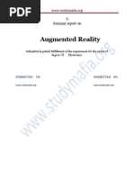 Sample Seminar Report Format | PDF | Augmented Reality | Virtual Reality