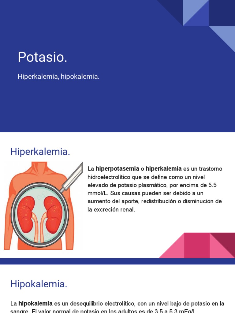 Hipokalemia Hiperkalemia | PDF | Potasio | Dieta y nutrición