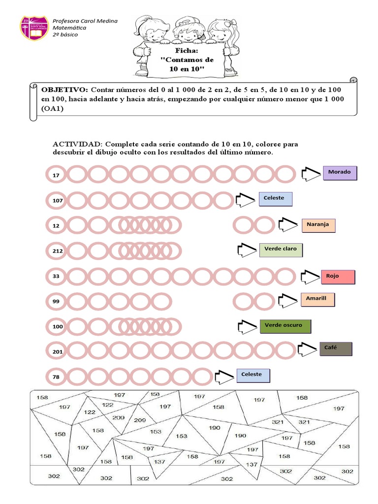 fICHA CONTAMOS DE 10 EN 10 | PDF