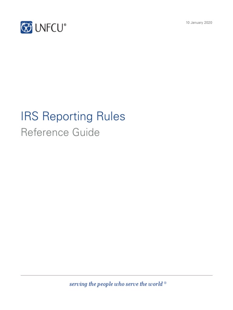IRS Reporting Rules: Reference Guide | PDF | Irs Tax Forms ...