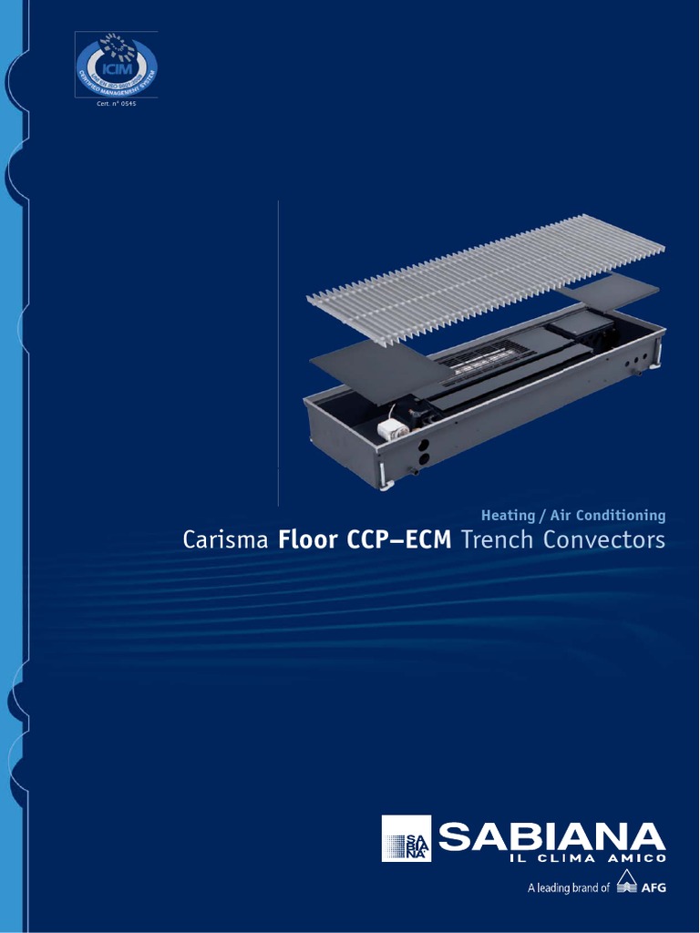 Sabiana - Carisma Floor CCP-ECM - Carte Tehnica - 04.05.2016 - en PDF | PDF | Vacuum Tube | Humidity