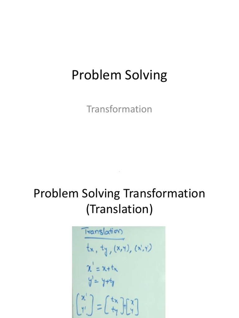 2D Transformations: Rotation & Scaling | PDF