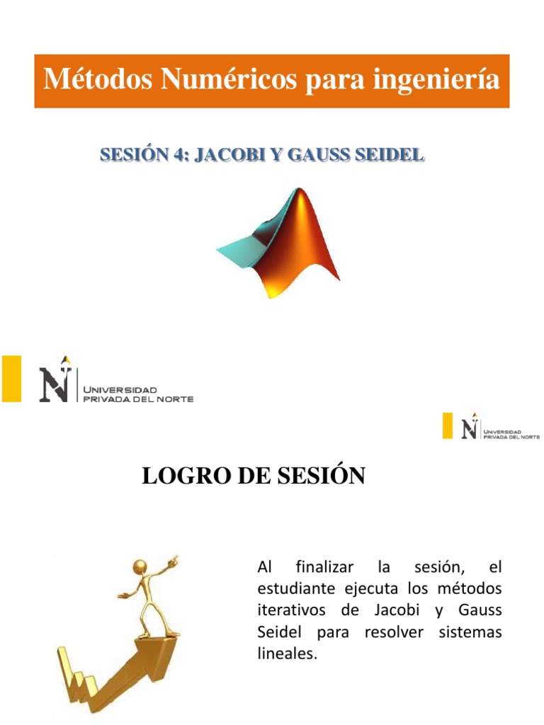 Sesión04 - Jacobi y Gauss - Seidel | PDF | Sistema de ecuaciones lineales | Análisis numérico