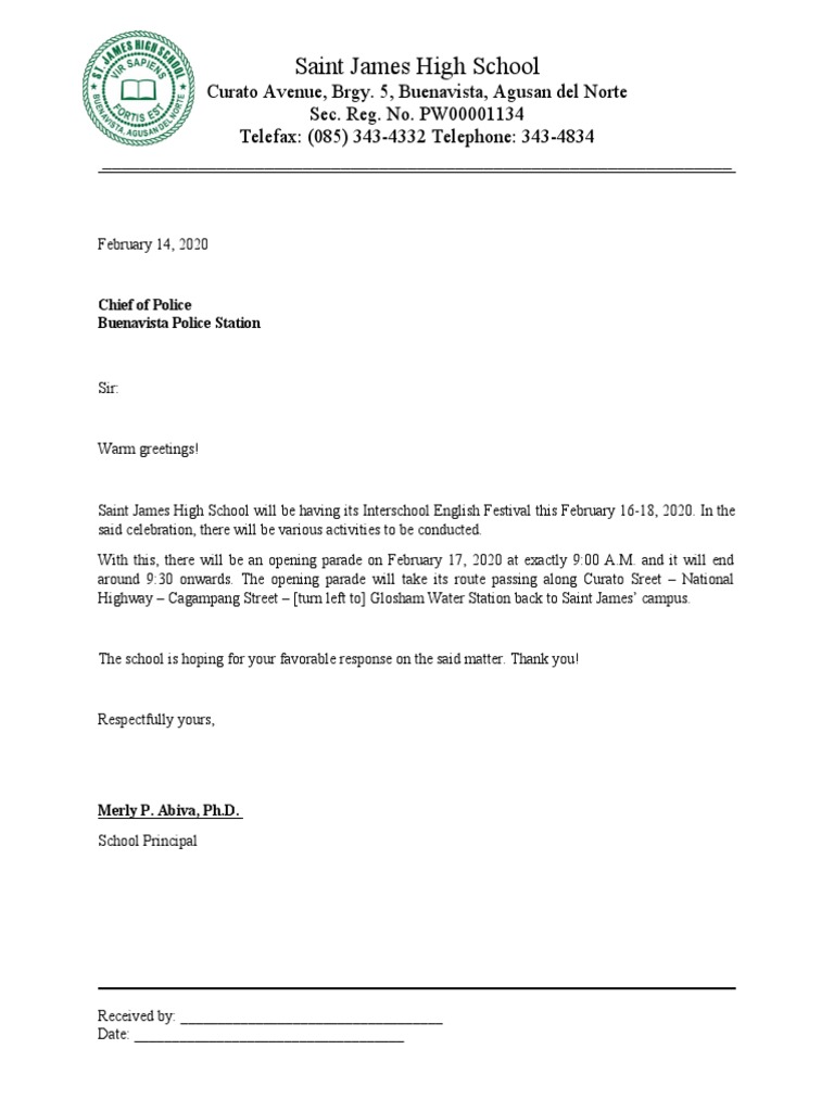 Letter To Chief of Police | PDF