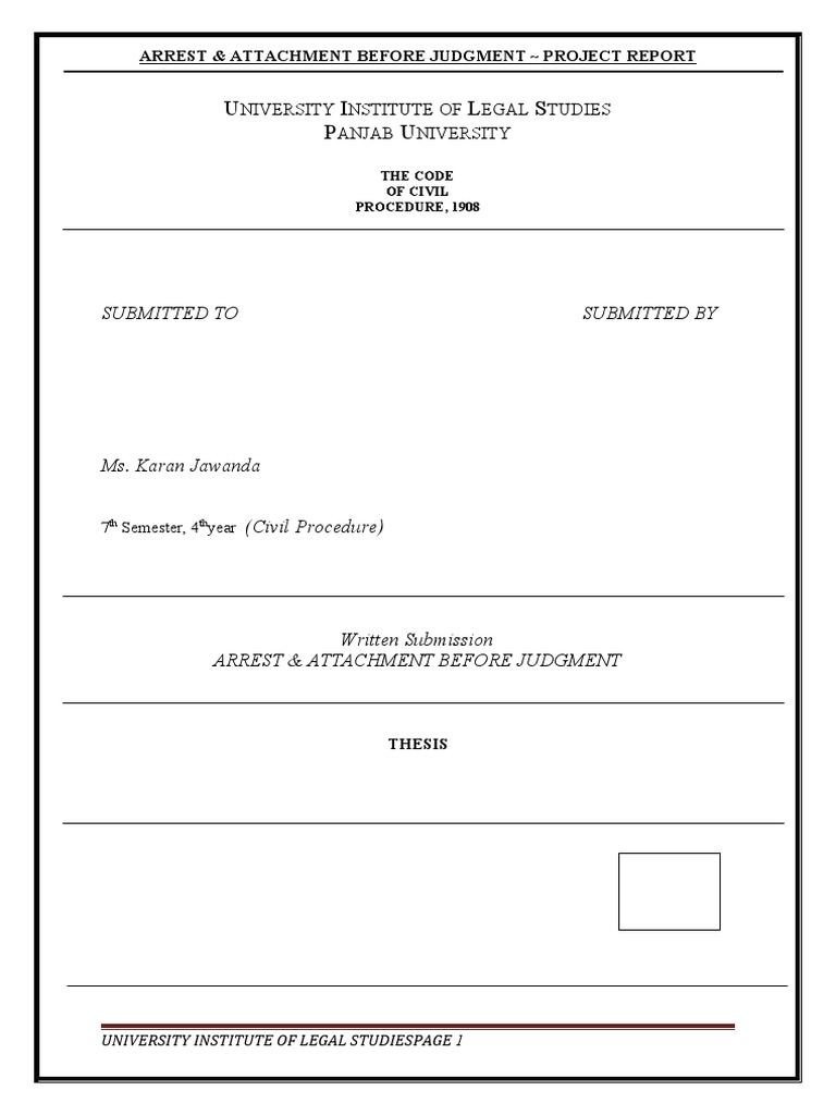 Arrest and Attachment Before Judgement | PDF | Lawsuit | Judgment (Law)