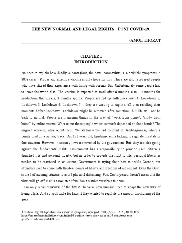 Legal Rights in Post-COVID Era | PDF | Legal Aid | Citizenship
